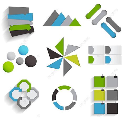Assortment Of Business Infographic Templates In Vector Graphic Design