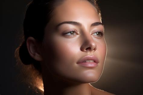 Premium Photo Glowing Skin Under Soft Diffused Lighting