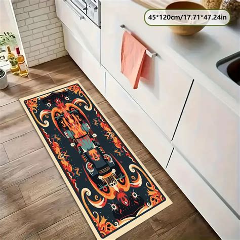 소박한 크리스마스 카펫 실리콘 미끄럼 방지 뒷면이 있는 벨벳 800g 불 트럭 패턴이 있는 홈 데코 Temu Republic Of Korea