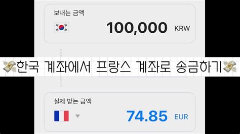 🇫🇷💸한국 계좌에서 프랑스 계좌로 모인 송금 해본 썰 Youtube