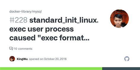 Standardinitlinuxgo175 Exec User Process Caused Exec Format Error