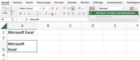 Comment Insérer Un Retour à La Ligne Dans Une Cellule Excel