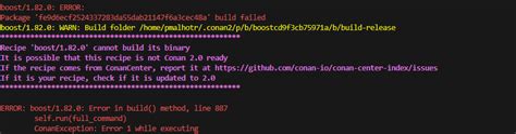 Package Boost Version 182 Build Failed With Conancenter · Issue