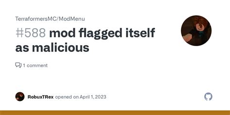 Mod Flagged Itself As Malicious · Issue 588 · Terraformersmcmodmenu · Github