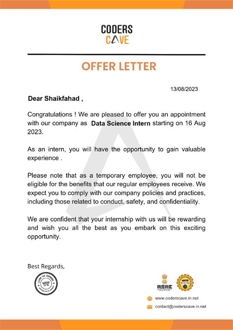 Shaik Fahad On Linkedin Linkedinconnections Coderscave Datascience Internship