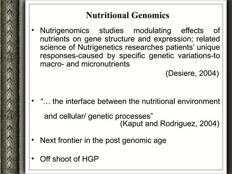 Nutrigenomics Ppt