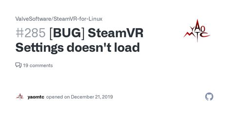 BUG SteamVR Settings Doesn T Load Issue ValveSoftware SteamVR For Linux GitHub