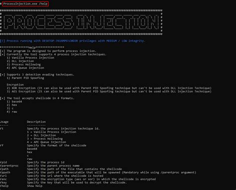 Process Injection Tool Updates