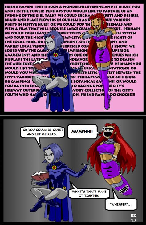 Raven And Starfire By Grouchom On Deviantart