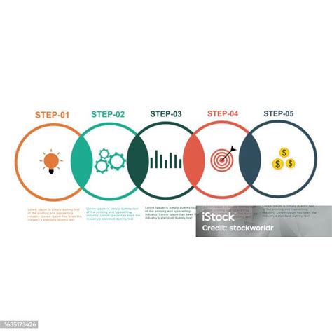 서클 인포그래픽 요소 디자인 추상적인 비즈니스 워크플로우 3차원 형태에 대한 스톡 벡터 아트 및 기타 이미지 3차원 형태