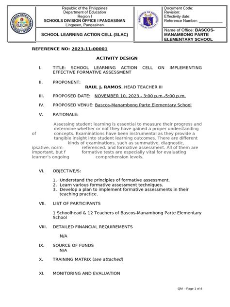 Sample Slac Implementing Effective Formative Assessments Pdf