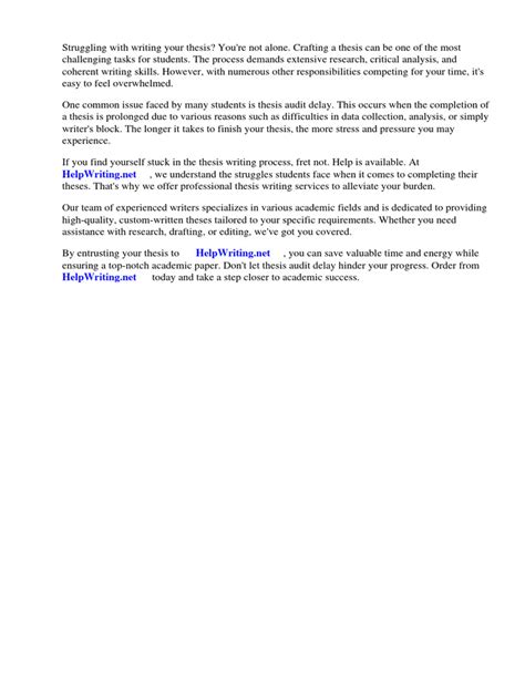 Thesis Audit Delay Pdf Leadership Audit