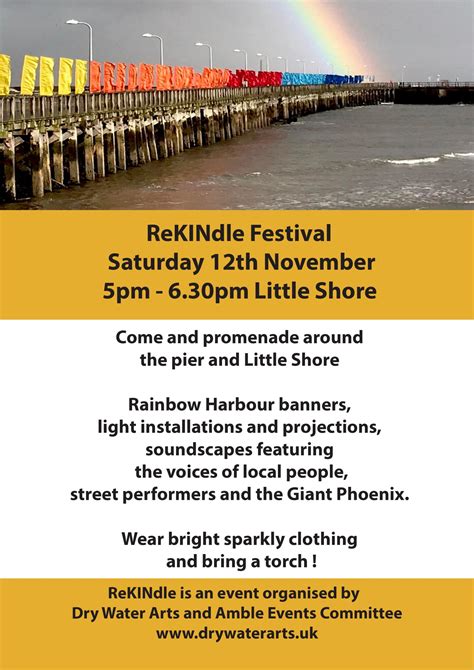 Rekindle Festival Saturday 12th Of November Amble Town Council