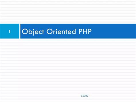 Ppt Object Oriented Php Powerpoint Presentation Free Download Id