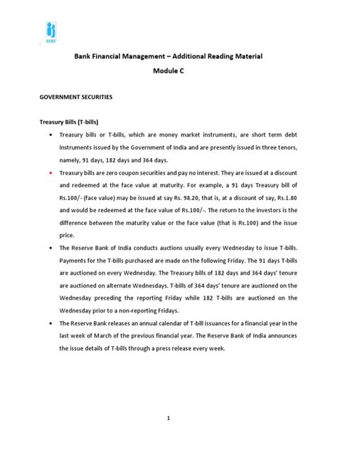 Module C Treasury Management Pdf Pdf United States Treasury