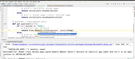 Runtimeerror Model Class Doesnt Declare An Explicit Applabel And Isn