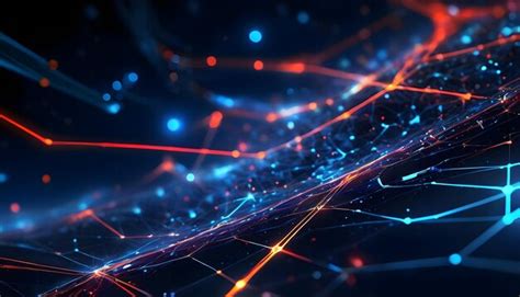 Create An Abstract Digital Artwork That Features A Futuristic Network Of Interconnected Points