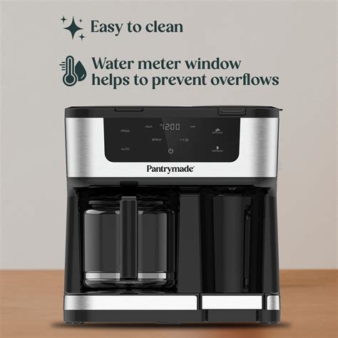 Pantrymade Deluxe 12 Cup Coffee Maker And Single Serve Brewer Model