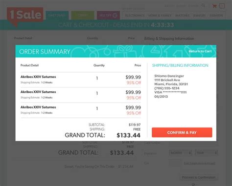 1sale Order Summary Summary Ui Design Inspiration User Interface Design