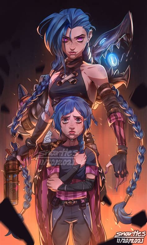 Pin By Mega Has A Tea On Lol Character Art Jinx League Of Legends League Of Legends Characters