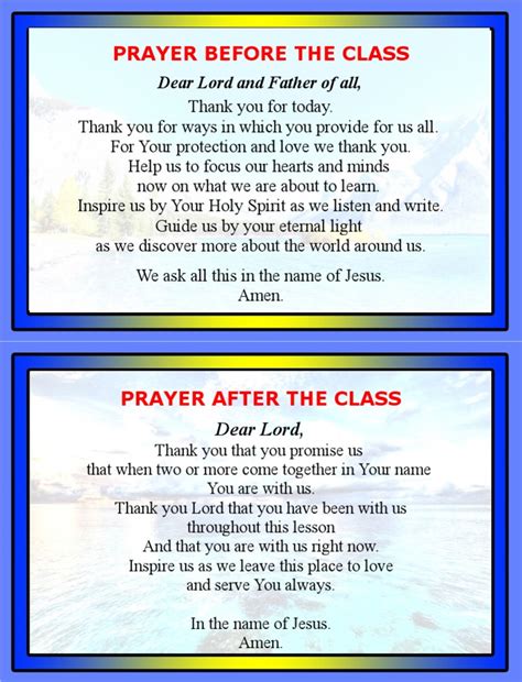 Prayer Before The Class Pdf