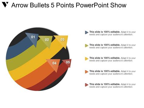 Arrow Bullets 5 Points Powerpoint Show Presentation Graphics Presentation Powerpoint Example