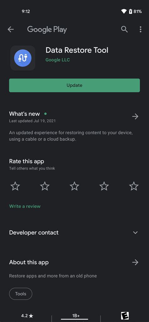 Google Now Lists Android Data Restore Tool In Play Store To Google