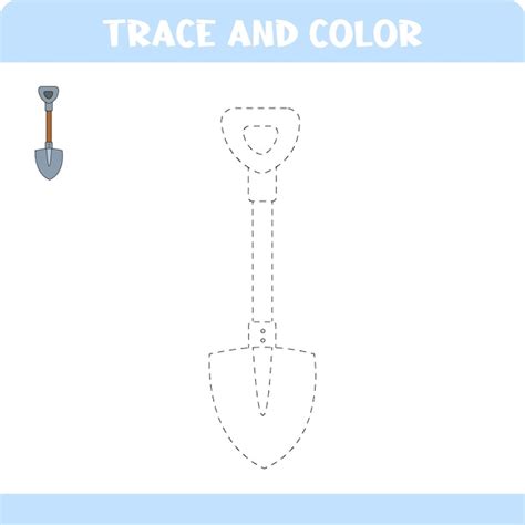 아이들을 위한 트레이스 및 컬러 교육 워크시트 트레이스 활동 컬러 페이지xd 프리미엄 벡터