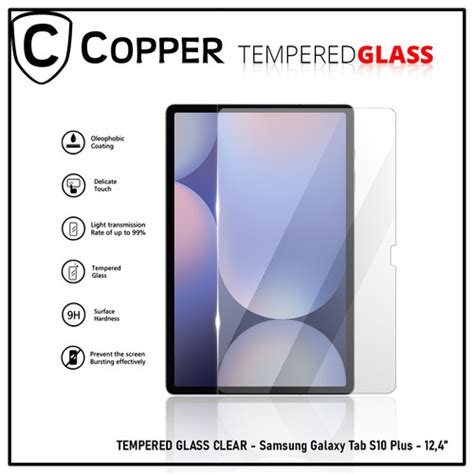 Promo Samsung Tab S10 Plus 124 Copper Tempered Glass Full Clear