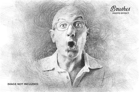 연필 드로잉 사진 효과 프리미엄 Psd 파일