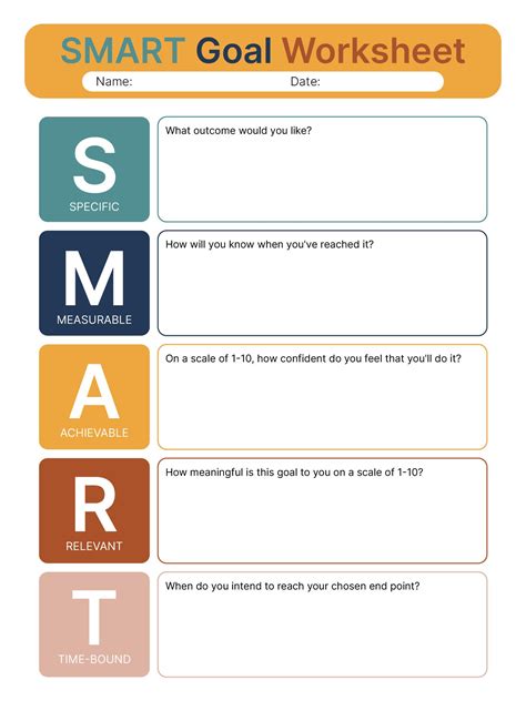 Smart Goals Printable Printable At A Glance