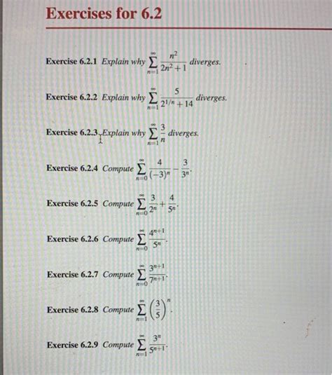 solved exercises for 6 2 exercise 6 2 1 explain why exercise