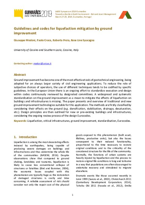 Pdf Guidelines And Codes For Liquefaction Mitigation By Ground
