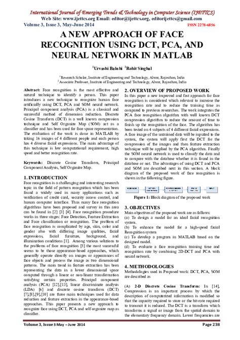 Pdf Face Recognition Using Dct Pca And Som Neural Network