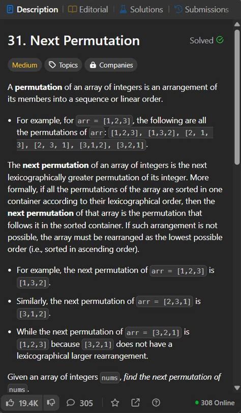 100daysofcode 100daysofcode Nextpermutation Programming Algorithms