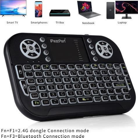 Upgrade Ipazzport Mini Bluetooth Keyboard With Touchpad Mouse Portable 24g Wireless Keyboard