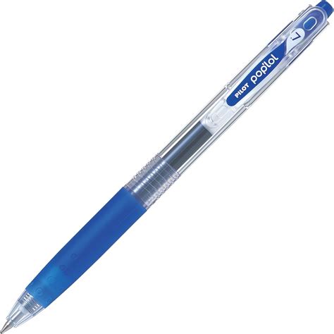 Pilot Poplol Retractable Gel Pen Nib Size 07 Mm Blue Gel Ink