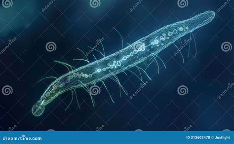 A Microscopic View Of A Protozoan S Flagella Capturing The Intricate