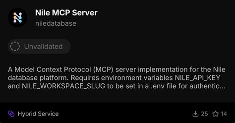 Nile Mcp 服务器 Mcp Servers · Lobehub