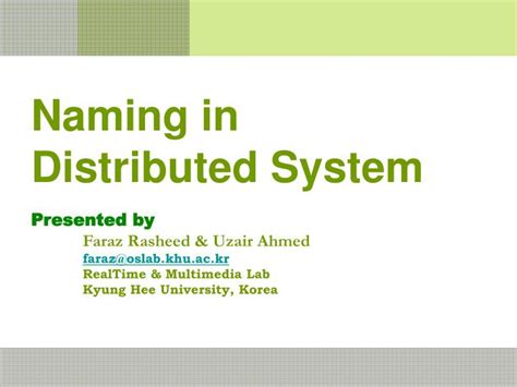 ppt naming in distributed system powerpoint presentation free