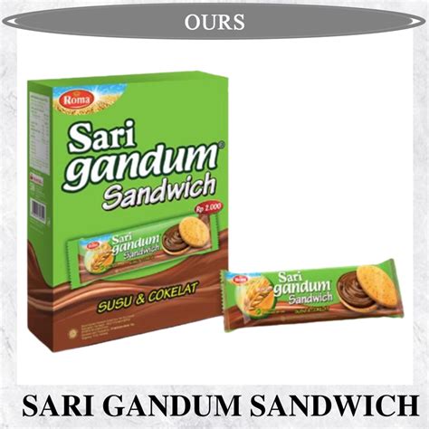 Jual Roma Sari Gandum Coklat Kemasan Kecil Isi 3 Berat 36gr Shopee