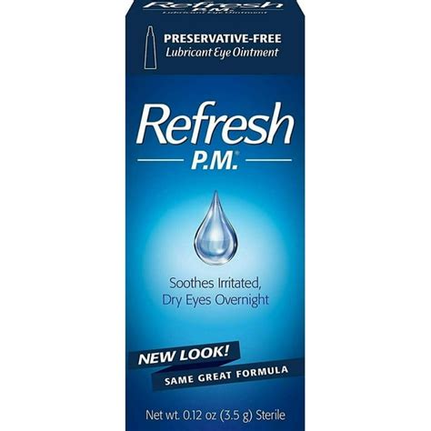 Refresh Pm Lubricant Eye Ointment Nighttime Dryness Relief Sterile 0 12oz 1 Pack