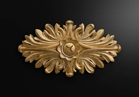 3d Round Rosette Model Turbosquid 1981625