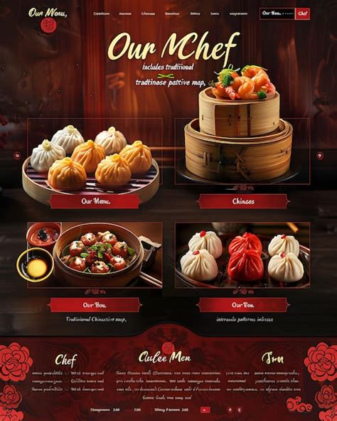 Dim Sum With Parallax Scrolling Effect Elegant Layout For A Chinese