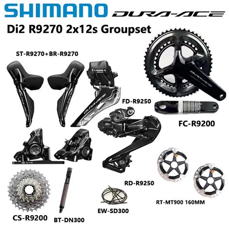 Shimano Di2 Dura Ace R9270 2x12 Speed Set R9200 Crankset 1701725mm 50
