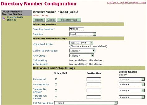 Transferring Calls Directly To Voice Mail With Cisco CallManager 3 2 2 SpD Cisco