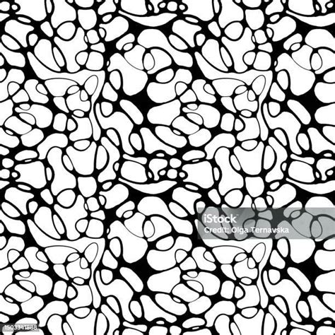 뉴로그래픽스 곡선이 있는 추상적인 이음매 없는 패턴 잡지 직물 표지 패치워크 및 스크랩북을 위한 패션 프린트 흑백 그래픽 패턴에 대한 스톡 벡터 아트 및 기타 이미지