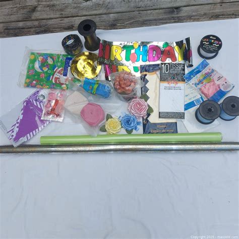 Wrap And Birthday Party Supplies Lot Maxsold