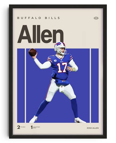 Josh Allen Poster Buffalo Bills Bigweekend Store