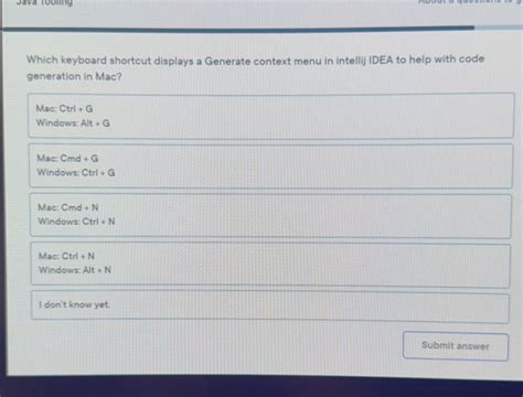 Which Keyboard Shortcut Displays A Generate StudyX
